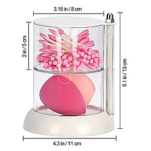 JessLab 2 Layer Clear Jewelry Organizer, 360° Rotatable Acrylic Hair Accessory Organizer, Hair Clip, Hair Tie, Earring Organizer Storage for Bathroom Vanity Countertop