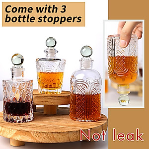 INFTYLE Syrup Bottle Set of 3 - Syrup Dispenser with Leak-Proof Lids Pour Spout Ideal for Coffee Syrups,Honey,Condiments,Olive Oil