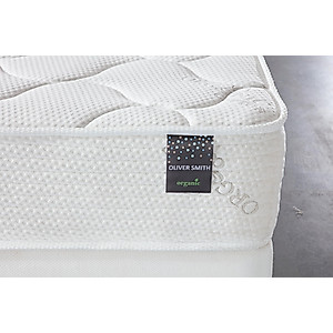 Oliver Smith - Organic Cotton - 10 Inch - Comfort Firm Sleep - Cool Memory Foam & Pocket Spring Mattress - Green Foam Certified - King Size