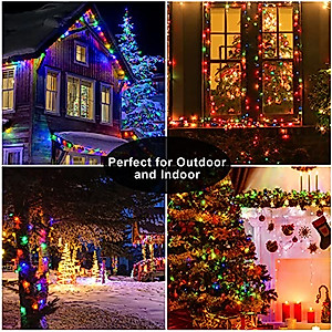 YILINM Christmas Lights Outdoor 1000 LED 405FT Green Wire Waterproof Christmas Tree Lights with Remote & Timer 8 Modes for Xmas Tree House Garden Yard Party Decorations(Multicolor)
