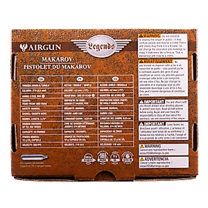 Umarex Legends Makarov All Metal .177 Caliber BB Gun Air Pistol, Makarov Air Gun