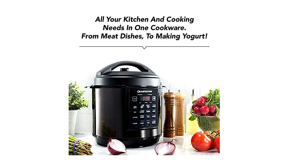 Granitestone 12-in-1 Multicooker with LED Display - All-in-One Cooker