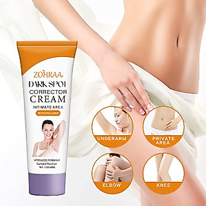 ZOHRAA Dark Spot Corrector Cream, Dark Spot Remover For Face and Body for Neck, Underarm, Elbows, Intimate Areas, Knees and Private Areas, Intimate Skin Cream Bleaching Cream 2 FL OZ