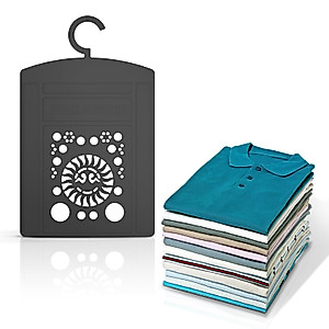 BoxLegend Shirt Folding Board Durable Shirt Folder Easy Folding Clothes Folder for Adult and Kids Handle As Hook for Hanging Black