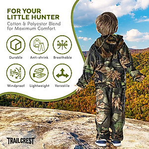 TrailCrest by Treel Infant - Toddler Camo Full Zip Hoodie Sweatshirt Fleece Jacket & Pants Set, Camo, 5T