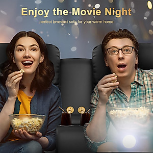 YONISEE Living Room Furniture Set, Loveseat Recliner and 2PC Massage Recliner Chair, Luxury Reclining Sofa 3PC Set for Living Room (2+1+1)