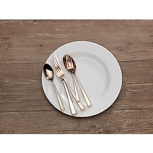 Mikasa Rockford Rose Gold 20-Piece Stainless Steel Flatware Set, Service for 4