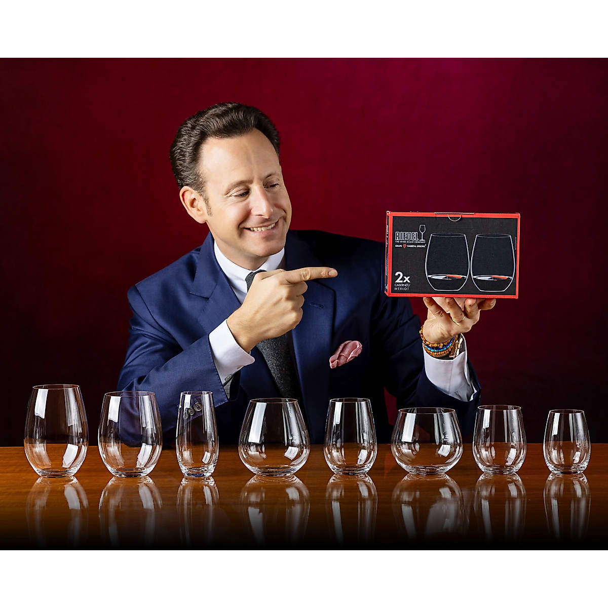 Riedel O Wine Tumbler Cabernet/Merlot, Set of 2 - ,Clear