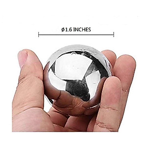 Stainless Steel Whiskey Stones, Beverage chilling Rocks, Reusable stainless steel ice balls with Sphere Ice ball tray. Total set of 7