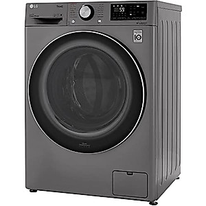 LG WM3555HVA 24 Inch Smart Front Load Washer/Dryer Combo with 2.4 cu.ft. Capacity, 14 Wash Programs, 13 Wash Options, 8 Dry Cycles, TurboWash™, Allergiene™ Cycle, Sanitize Cycle, Steam Refresh,