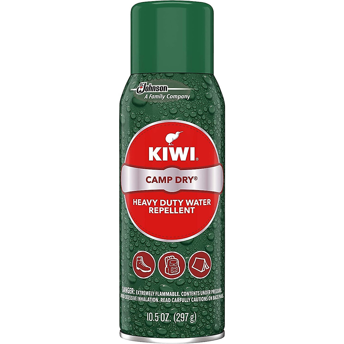 Kiwi Heavy Duty Water Protector, Camp Dry, Long Lasting & Breathable Water Protection, Effective on Leather, Canvas, Outdoor Gear & All Breathable Material, 10.5 OZ (Pack of 6)