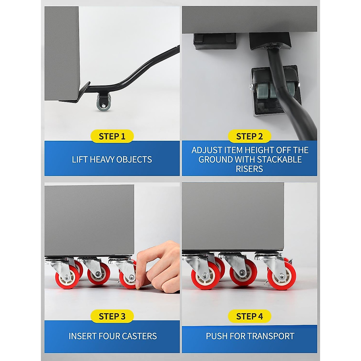 AIDCARRY Furniture Dolly, Heavy Duty Furniture Movers with 5 Wheels