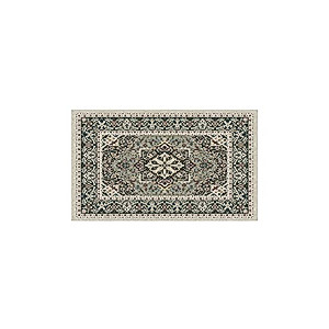 RUGGABLE Hendesi Heriz Washable Rug - Perfect Vintage Area Rug for Living Room Bedroom Kitchen - Pet & Child Friendly - Stain & Water Resistant - Sage 3'x5' (Standard Pad)