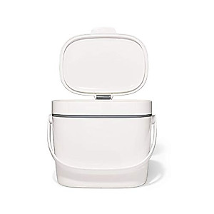 NEW OXO Good Grips Easy-Clean Compost Bin, White, 1.75 GAL/6.62 L