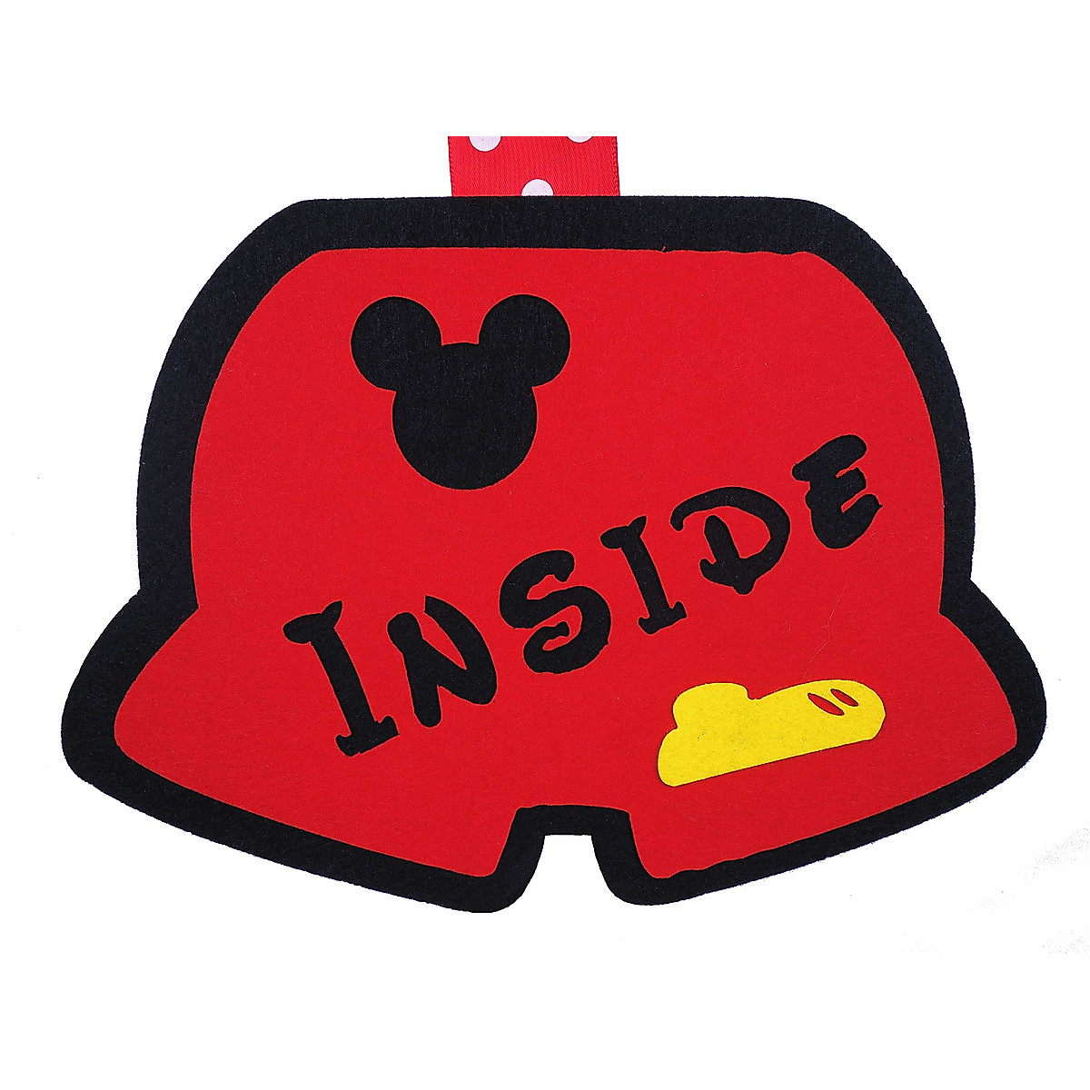 RORARO Mickey Mouse Birthday Welcome Door Sign Felt Decorations Welcome Hanger-Come inside its fun inside-Disney Decorations Supplies Birthday banner Party Favor