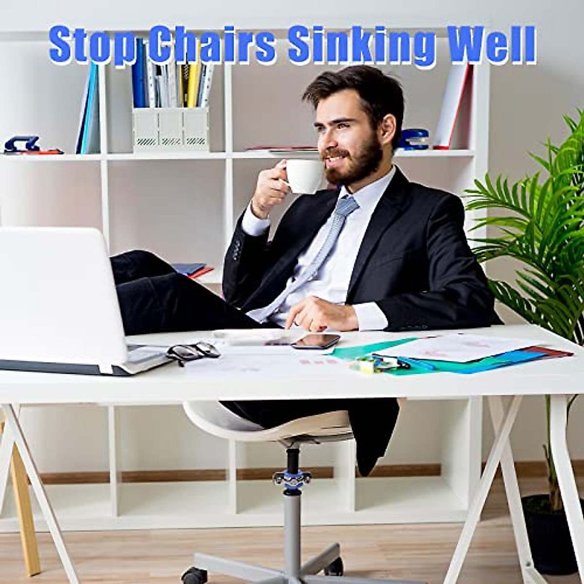 Anglekai Fix Sinking Office Chair, Adjustable Chair Sinking Stopper with Hexagon Wrench, Chair Saver Kit for Sinking Chair Stopper