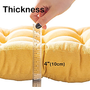 WJXBoos Chair Pads Dining Chair Cushion with Ties,Soft Thick Seat Pads Tatami Cushion Futons Pillow for Office,Home or Car Sitting (Blue1,24"*24"*4")