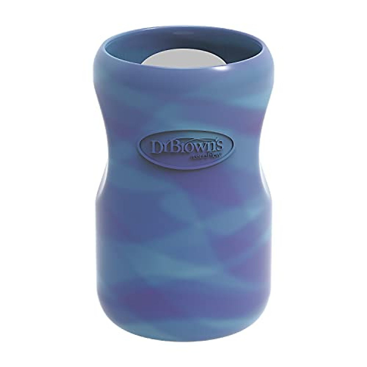Dr. Brown’s Natural Flow Options+ Glass Baby Bottle Sleeves, 100% Silicone, 9 oz, Wide-Neck, Glow in the Dark