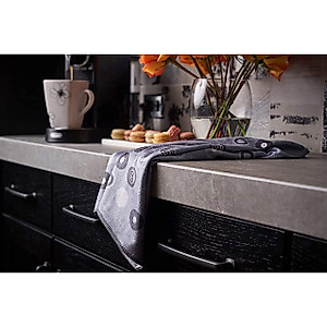 Skoy Kitchen Towel, Pack of 3 Recycled Polyester Towel for Dishes, Glassware, Cookware and Hands, Reversible Design, Absorbent Kitchen Towel, 18” x 24”, Gray