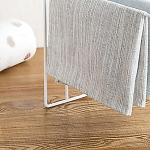 Kitchen Countertop Dishcloth Drying Rack Towel Storage Stand, Freestanding Design Iron Dishcloth Towel Holder for Home Kitchen (White) (White)