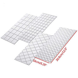 Cake Fondant Impression Mat Mold Diamond Quilted Grid Texture Embossed Lace Embossing Mat Cake Decorating Supplies for Cupcake Wedding Cake Decoration Tools(Set of 4）