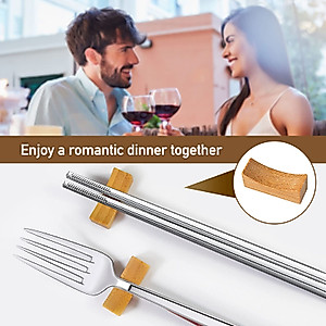 XEHAHOSH Chopsticks Rest Dinner Spoon Stand Knife Fork Holder (Set of 6PCS)