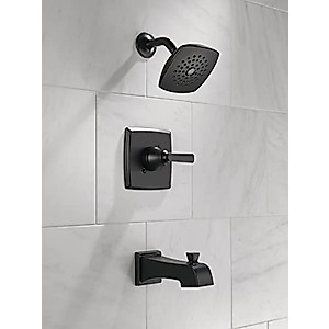 DELTA FAUCET T14464-BL Ashlyn Monitor 14 Series Tub and Shower Trim Tub & Shower, Without Rough, Matte Black