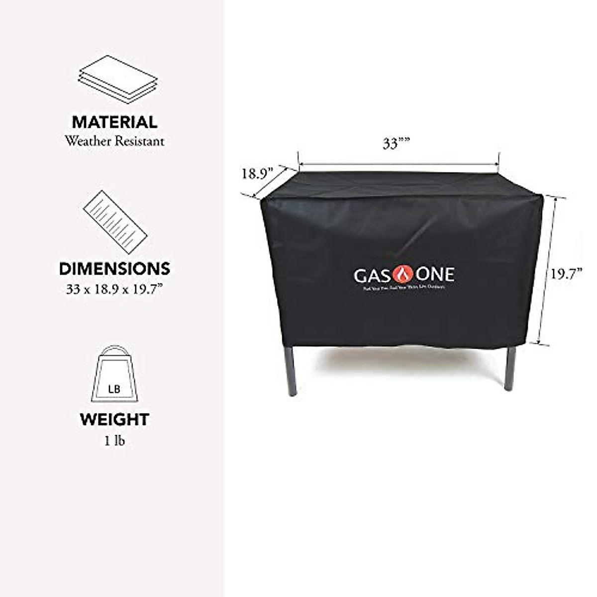 Gas ONE Two Burner Patio Cover Weather & Dust Resistance Cover for Majority of Double Burners