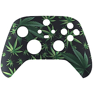 eXtremeRate Custom Shell for Xbox Series X & S Controller - Revitalize Your Controller - Green Weeds Replacement Cover Front Housing Cover for Xbox Core Controller Wireless [Control NOT Included]