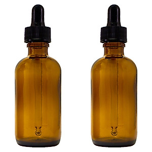 Eclectic Supply B37-24 Glass Bottles for Essential Oils with Glass Eye Dropper, 2 oz Capacity, Amber (Pack of 24)