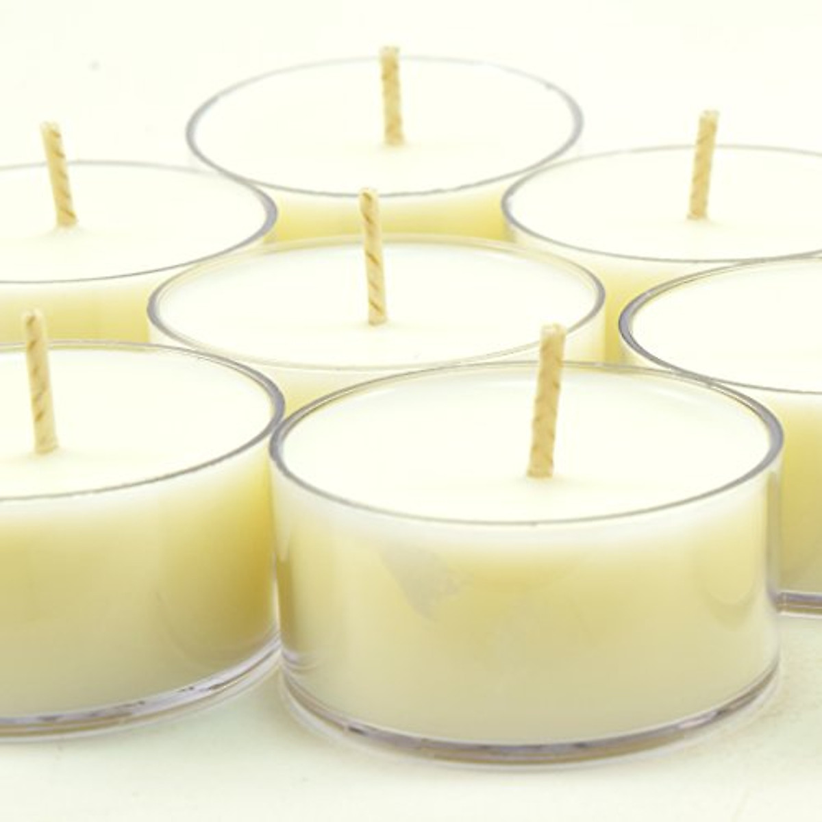 Candy Cane, Holiday Scented Soy Tealights, 12 Pack Clear Cup Candles, Christmas Candles