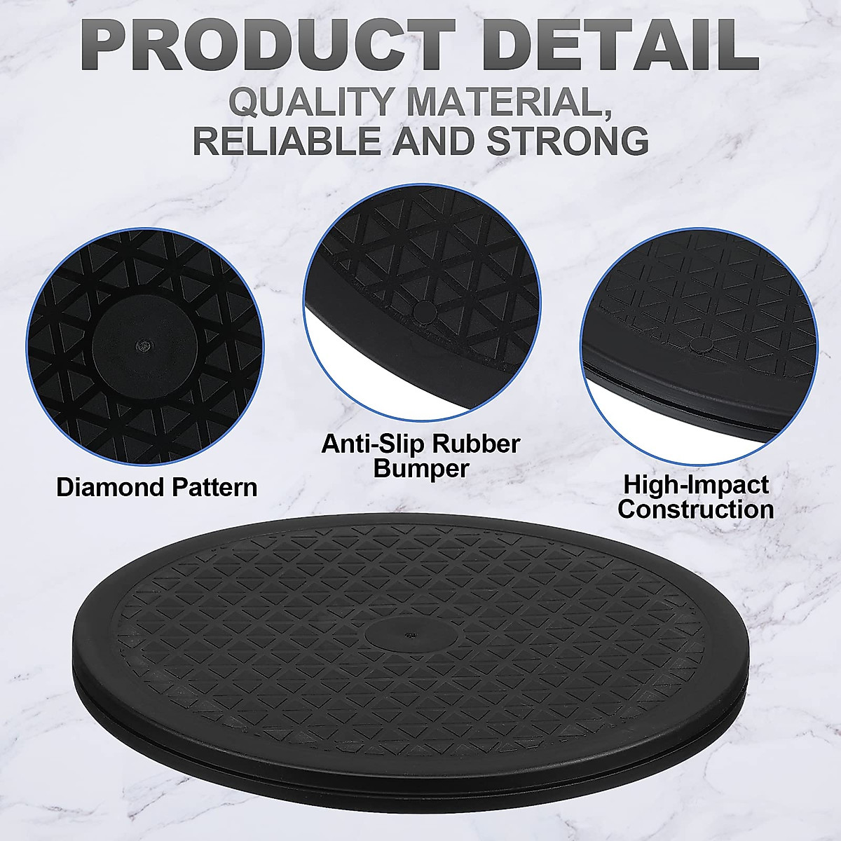 8 Pcs Lazy Susan Turntable Organizer 10 Inch 12 Inch Lazy Susan Turntable Heavy Duty Rotating Swivel Stand with Steel Ball Bearings for Flat Panel Monitors, Potted Plants, TV's, Sculpture, Speakers