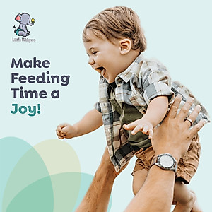 LittleWhispers Baby Food Pouch Silicone Spoons with Travel Cases - 3 Squeeze Pouch Attachment Toppers