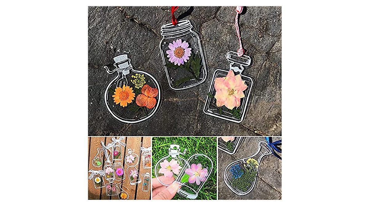 KKNC Dried Flower Bookmarks - 30 Elegant Floral Page Markers
