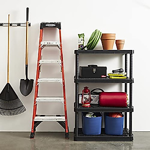 Gracious Living Heavy Duty Adjustable Ventilated Storage Shelving Unit, 4 Shelf