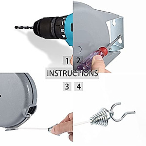 Retractable Clothesline Flexible Portable Heavy Duty 40 Feet Adjustable Heavy Duty Laundry Clothes Line for Wet or Dry Clothes Indoor or Outdoor Easy Installation Gray