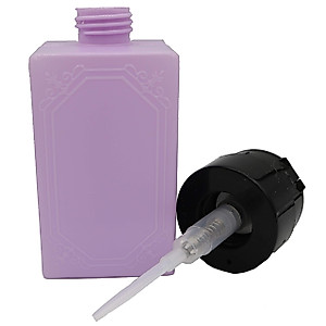 naildrobe 2 PACK One- Touch Pump Dispenser Bottles for Acetone, Rubbing Alcohol, Toner, Makeup Remover, etc (includes 2 colors, total 2 Pack)