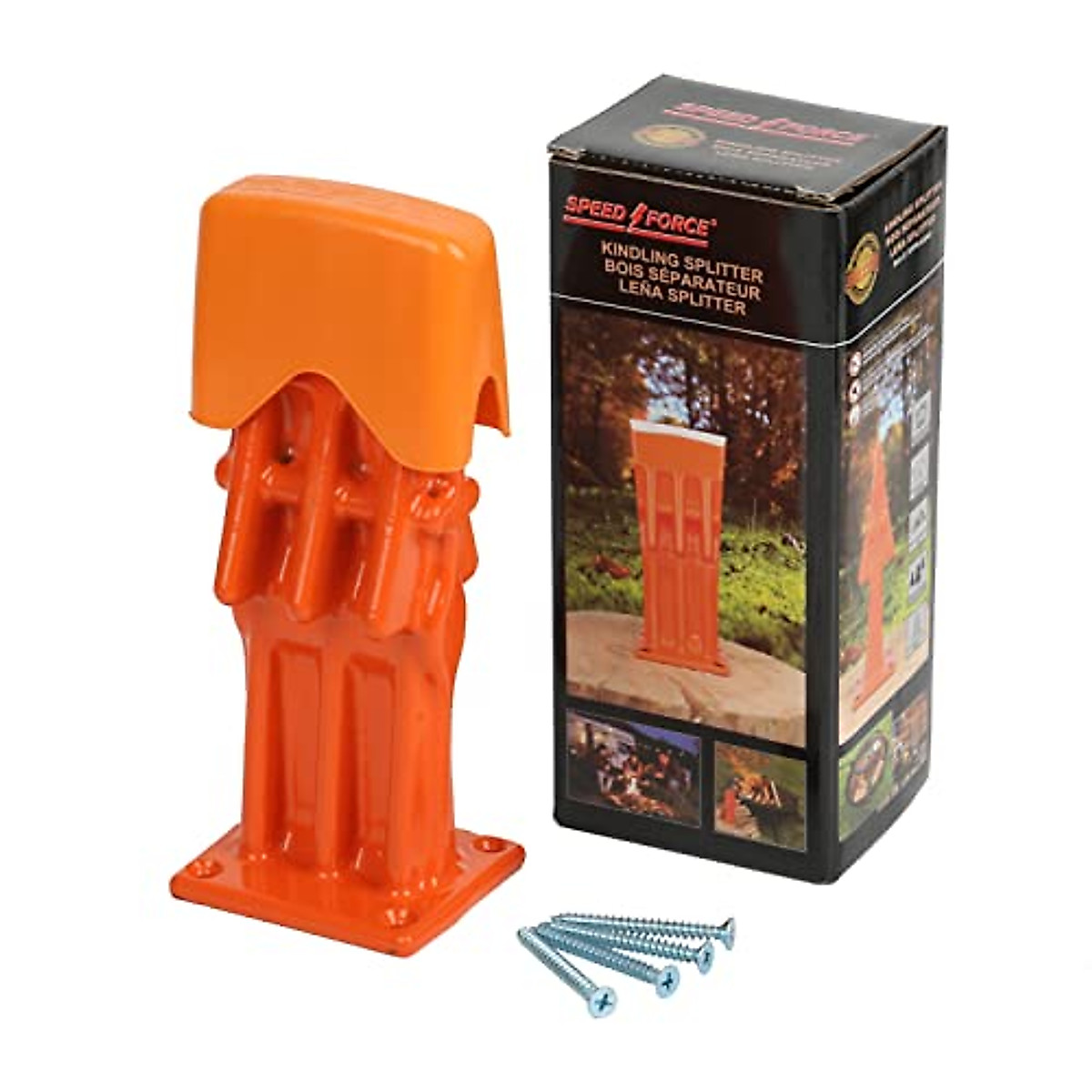 SPEED FORCE Firewood Splitter-Kindling Splitter-Log Splitter-Wood Splitter-Kindling Cracker – No Axe！Wedge Point Splits Firewood