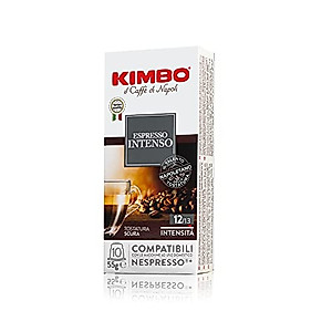 Nespresso Compatible Kimbo Intenso Espresso Capsules - 1 Case 100 Capsules. Nespresso Original Line Only. (100 Capsuiles)