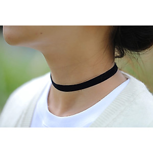 RareLove Classic Black Velvet 10mm Choker Necklace