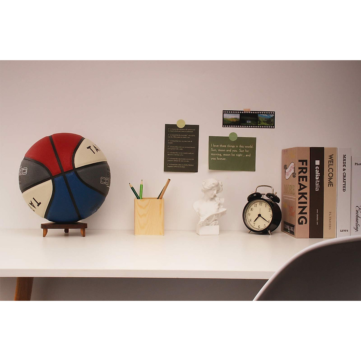 LuxRound Ball Stand Holder Display Stand for Basketball Football Soccer Holder Rack Autographed Ball Memorabilia Display Case Solid Walnut Wood Made Ball Display Stand