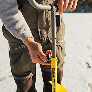 Jiffy Hand Auger, Flip-Down, Extendable, 8-Inch, Steel, Yellow, J4658