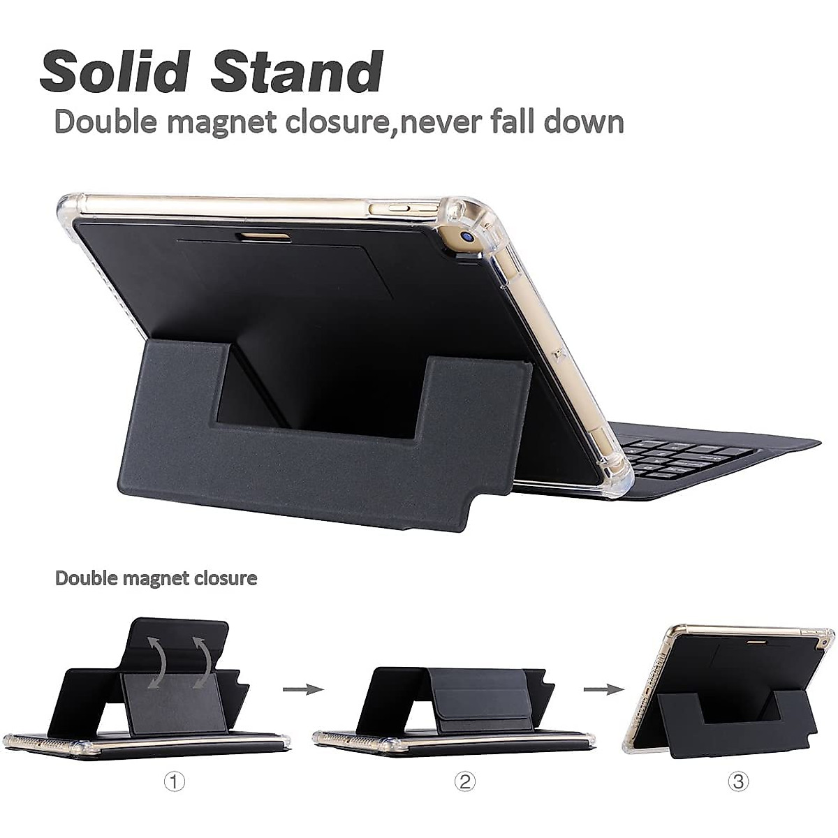 valkit 2017/2015- Smart Keyboard Folio for iPad Pro 1st & 2nd Gen, 12.9 InchKeyboard Case with Pencil Holder