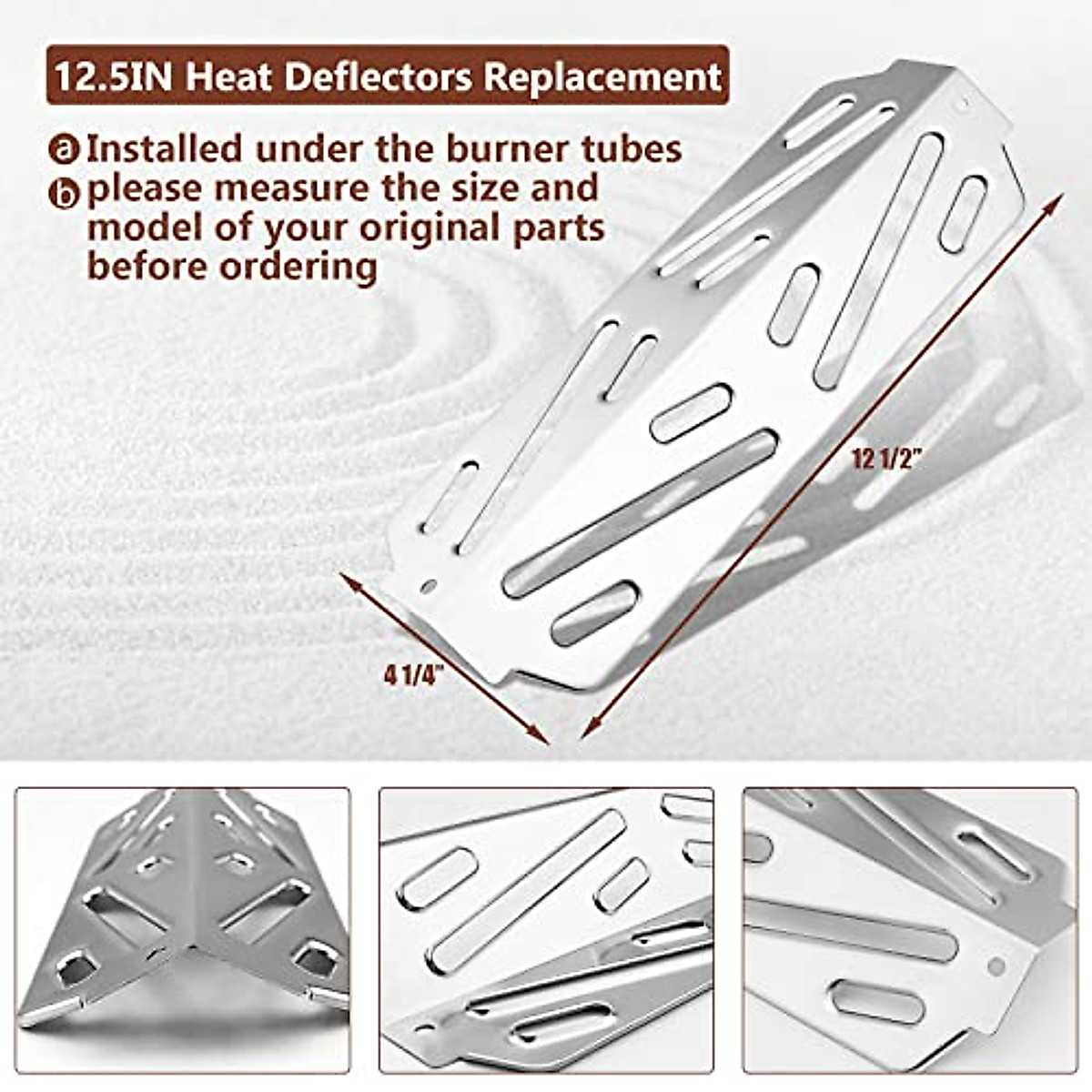 Uniflasy 66040 Heat Deflector for Weber Genesis II 300 Series II E-310, II E-315, II E-330, II E-335, II S-310 Gas Grills for Weber 66040 Heat Deflector Plates(2017 and Newer)