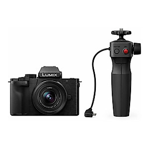 Panasonic LUMIX G100 4K Mirrorless Camera with 12-32mm Lens and Tripod Grip Vlogging Kit Bundle with Camera Bag, Memory Card, Battery (2-Pack) and Dual Charger, SD Card, and Carrying Case (5 Items)