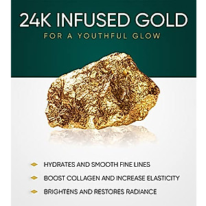 24K Gold Facial Masks for Women Skin Care Anti Aging - Collagen Moisturizing Sheet Mask for Sensitive Skin - Brightening Korean Face Mask - Hydrating Mask to Reduce Fine Lines & Wrinkles by Elixir (4 Pack)