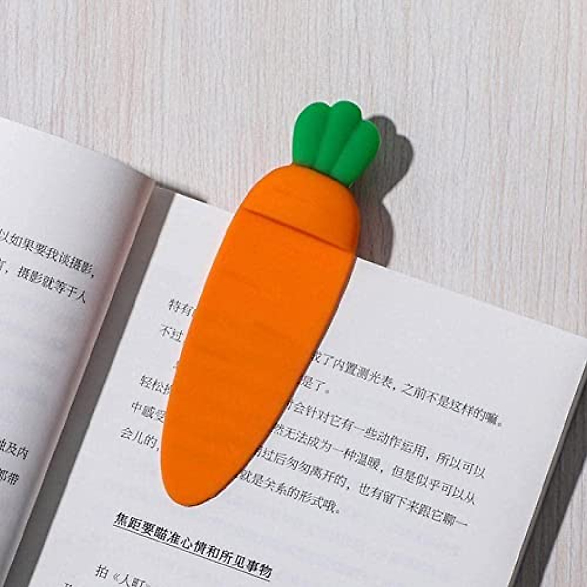 BBASILIYSD Cute Kawaii Carrot Bookmark Cartoon 3D Stereo Book Marks for Kids DIY Decoration School Office Supplies Stationery O5Z4 Gift