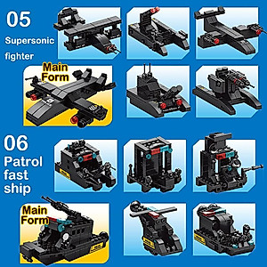 Uvini 51-in-1 Robot Building Kit for Kids STEM Building Toys Set for Boys 8-12, Engineering STEM Projects Construction SWAT Building Blocks Toys Gifts for Boys Kids Age 6 7 8 9 10 11 12 Year Old