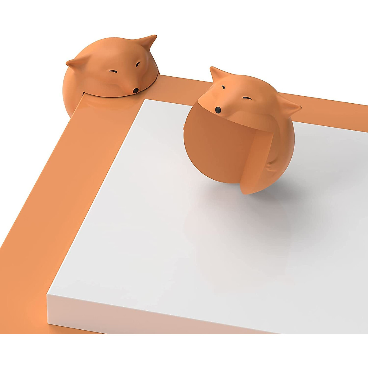 Quark Foxii Table Corner Protectors for Baby - Thick, Impact-Resistant Silicone - Cute Baby Proofing Corner Bumpers for Furniture - Easy to Remove with 3M Adhesive - 4 x Baby Proof Table Corner Guards