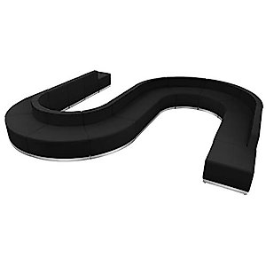 Flash Furniture HERCULES Alon Series Black LeatherSoft Reception Configuration, 15 Pieces